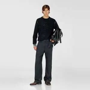 DIESEL® Reverse-print Cotton Crewneck Pullover