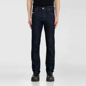 DIESEL® Slim Fit Dark Wash Button Fly Jeans - Blue