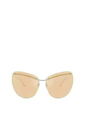 DIESEL® Wraparound Cat Eye Sunglasses - Brown