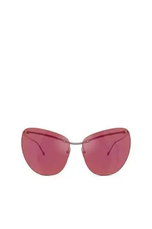 DIESEL® Diesel Wraparound Cat Eye Sunglasses Violet