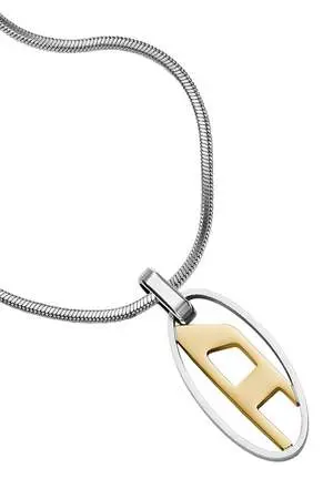 DIESEL® Two-tone Stainless Steel Pendant Necklace - Silver
