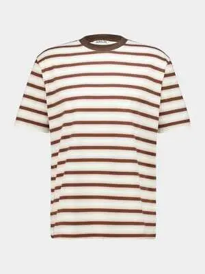 Auralee Gradient Stripe T-shirt - Brown