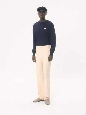 Valentino Garavani Navy Wool Jumper With Vlogo Patch