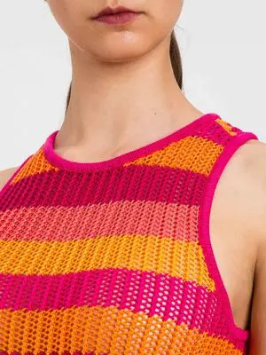 TWINSET U & B Striped Knit Maxi Dress