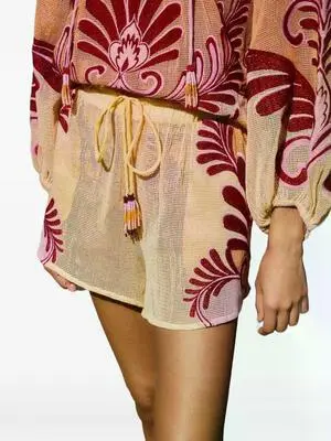 Farm Rio Paisley Embroidered Shorts