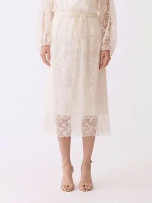 Fabiana Filippi Lace Midi Skirt