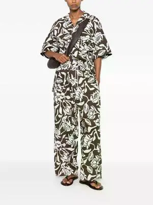 HED MAYNER Floral Print Drawstring Trousers