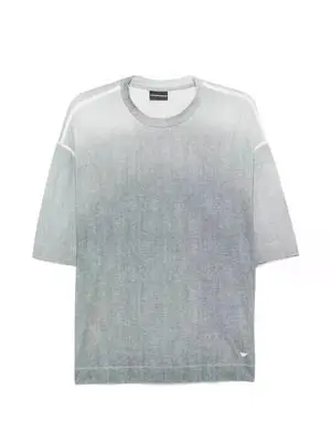 Emporio Armani Ombré-effect Logo-plaque T-shirt