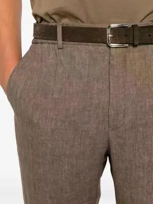 Incotex Slub Texture Elasticated Waistband Trousers