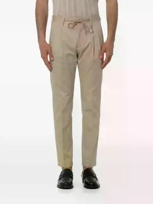 MANUEL RITZ Pleated Drawstring-waist Trousers - Neutrals