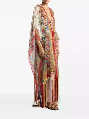 Etro Paisley-print Fringed Midi Dress