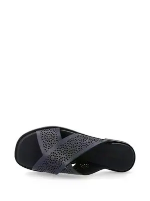 FRAU Perforated Crossover Sandals