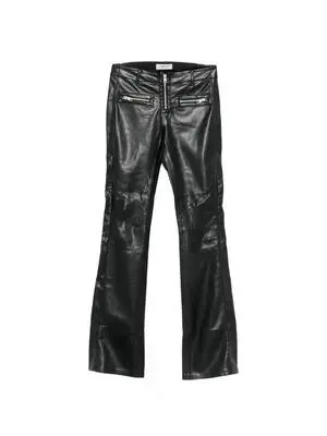 REPLAY Zip-detail Leather Trousers