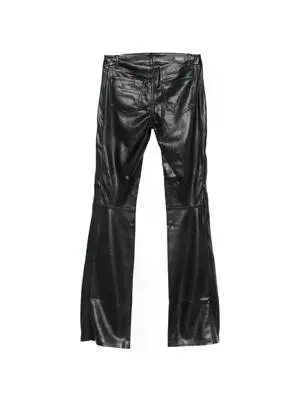 REPLAY Zip-detail Leather Trousers