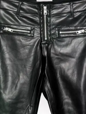 REPLAY Zip-detail Leather Trousers