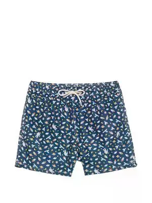 MC2 SAINT BARTH Astronaut Print Swim Shorts - Blue