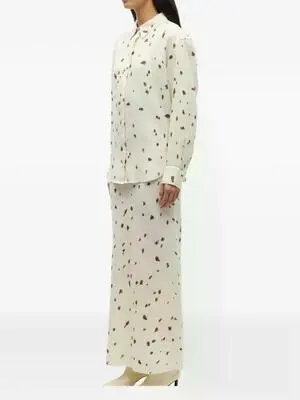 SAMSOE SAMSOE Saagneta Dot-print Linen Skirt