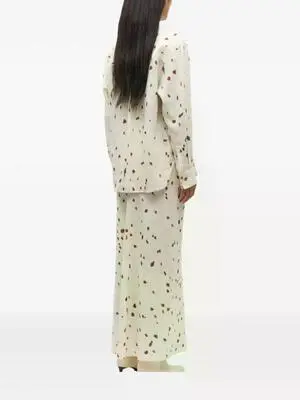 SAMSOE SAMSOE Saagneta Dot-print Linen Skirt