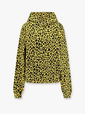 Coperni Hooded Cotton Sweatshirt With Animal Print