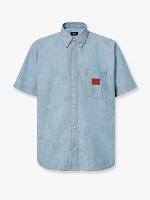 Fendi Cotton Shirt With Denim Effect - Multicolor