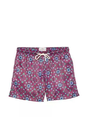 PENINSULA SWIMWEAR Rapallo Graphic Pattern Drawstring Swim Shorts