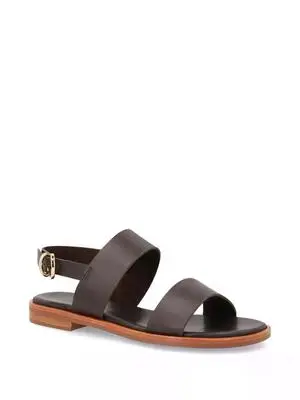 FRAU Double-strap Slingback Sandals - Brown