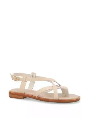 FRAU Woven Leather Strappy Sandals With Buckle Fastening - Neutrals
