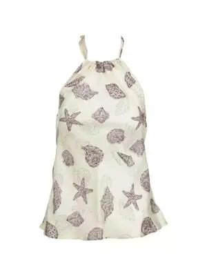 Marella Shell Print Halterneck Top