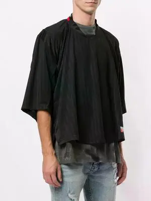 Martine Rose Striped Band Collar T-shirt