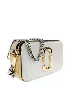 Marc Jacobs The Snapshot Leather Shoulder Bag - Silver