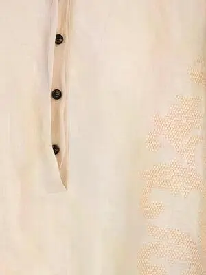Kiton Embroidered Scalloped-hem Blouse