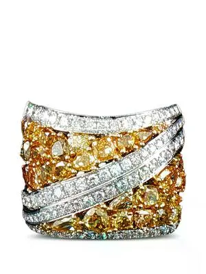 HYT JEWELRY Multi-band Diamond Ring - Silver