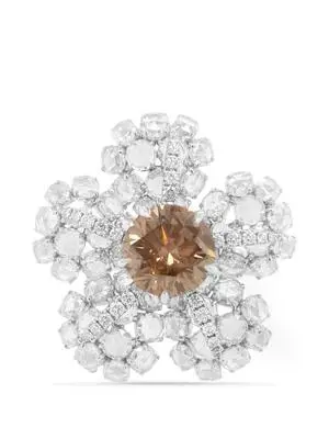 HYT JEWELRY Flower Diamond Ring - Silver