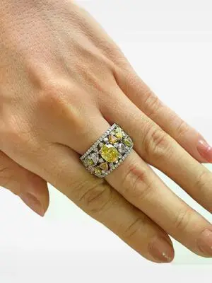 HYT JEWELRY 5.03 Carat Diamond Ring - Silver