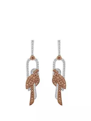 HYT JEWELRY Bird Diamond Drop Earrings - Silver