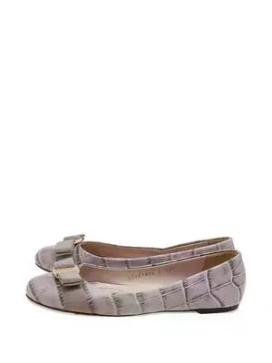 FERRAGAMO Varina Ballet Flats - Grey