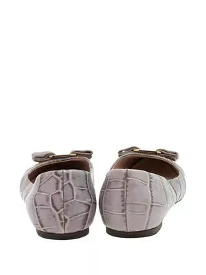 FERRAGAMO Varina Ballet Flats - Grey