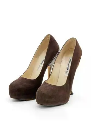 Brian Atwood Suede Platform Pumps
