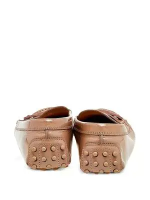 TOD'S Patent Leather Logo Bit Loafers