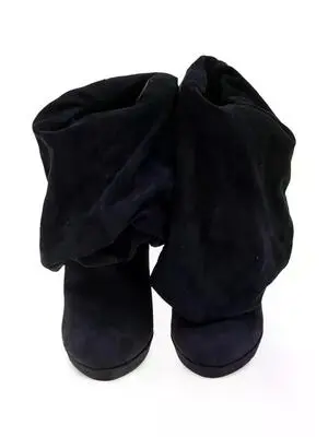 Alaïa Draped Suede Ankle Boots
