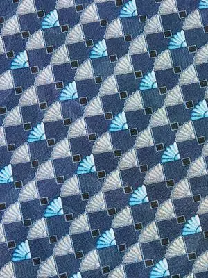 LANVIN Printed Silk Tie - Blue