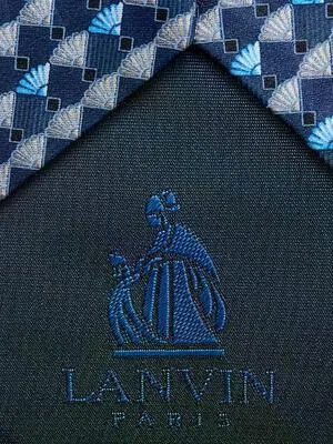 LANVIN Printed Silk Tie
