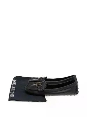 Tory Burch Logo Plaque Leather Loafers