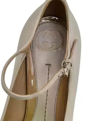 Gucci Patent Leather Wedge Sandals