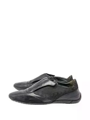 FERRAGAMO Gancini Canvas Slip-on Sneakers