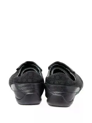FERRAGAMO Gancini Canvas Slip-on Sneakers