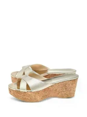 JIMMY CHOO Prima Cork Wedge Sandals