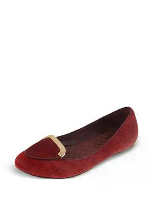 Tory Burch Calf-hair Ballet Flats - Red