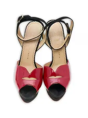 CHARLOTTE OLYMPIA Patent Leather Platform Sandals