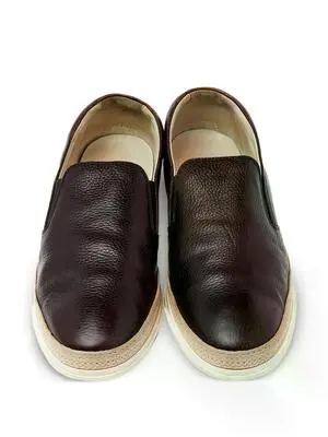 TOD'S Jute Trim Slip-on Sneakers - Brown